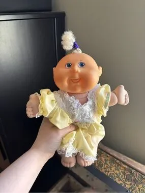 Toys | Yellow Baby Doll Plush Toy With Lace Outfit | Poshmark